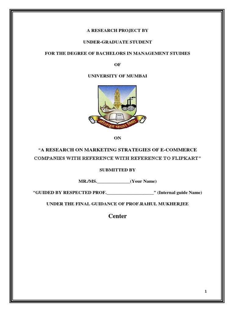 Tybms Sample Black Book | PDF | E Commerce | Survey Methodology