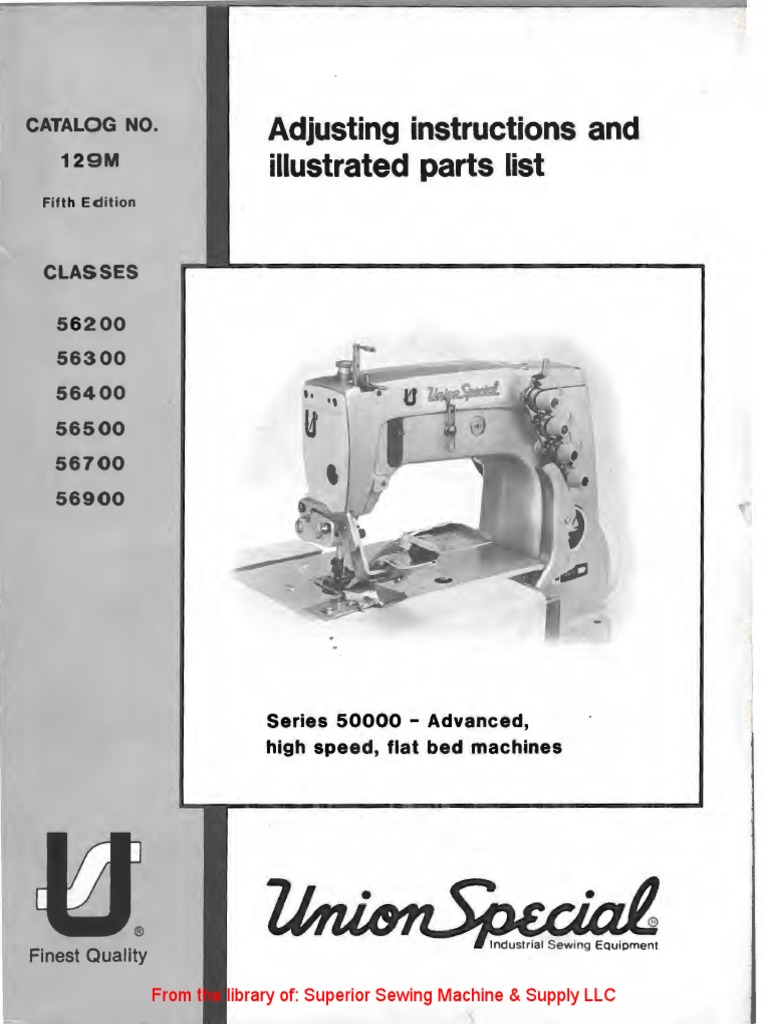 Union Special 56200, 56300, 56400, 56500, 56700 and 56900 PDF | PDF ...