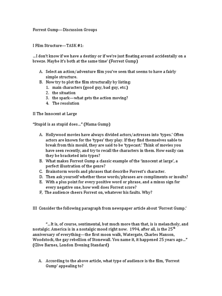 Analyzing Themes in Forrest Gump | PDF