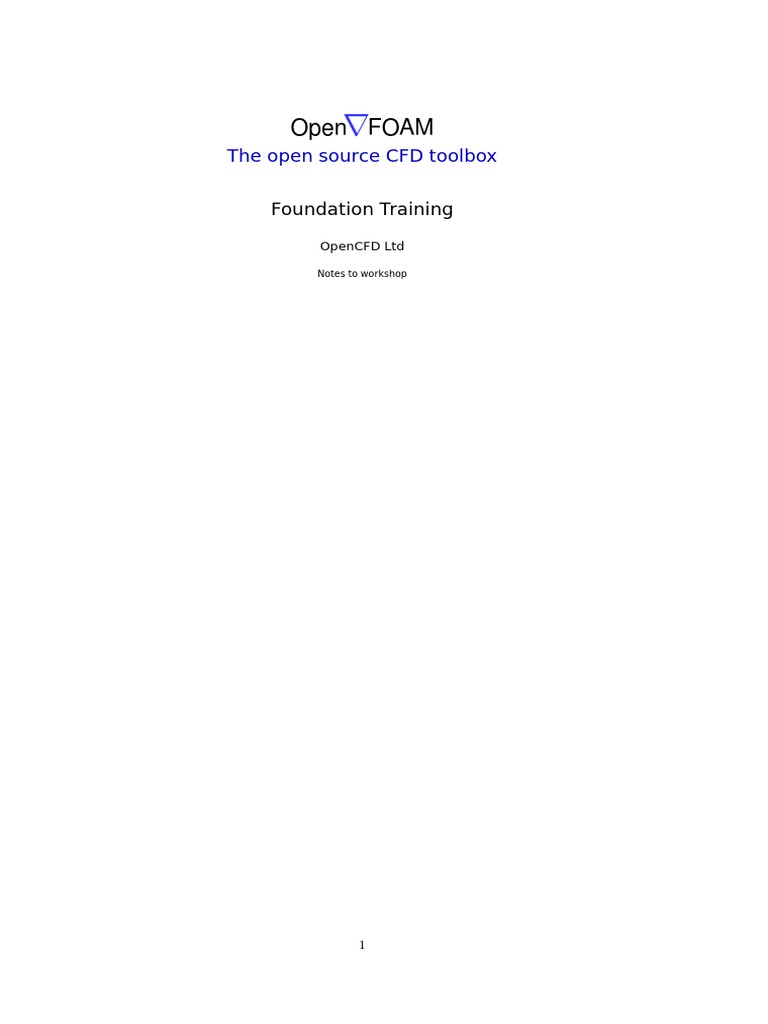 OpenFOAM Foundation Handout PDF | PDF | Errors And Residuals ...