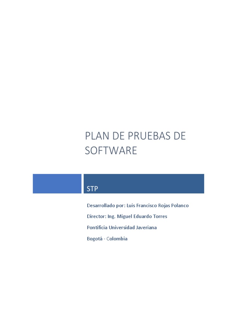 5.0 STP Documento Pruebas PDF | PDF | Pruebas de software | Software