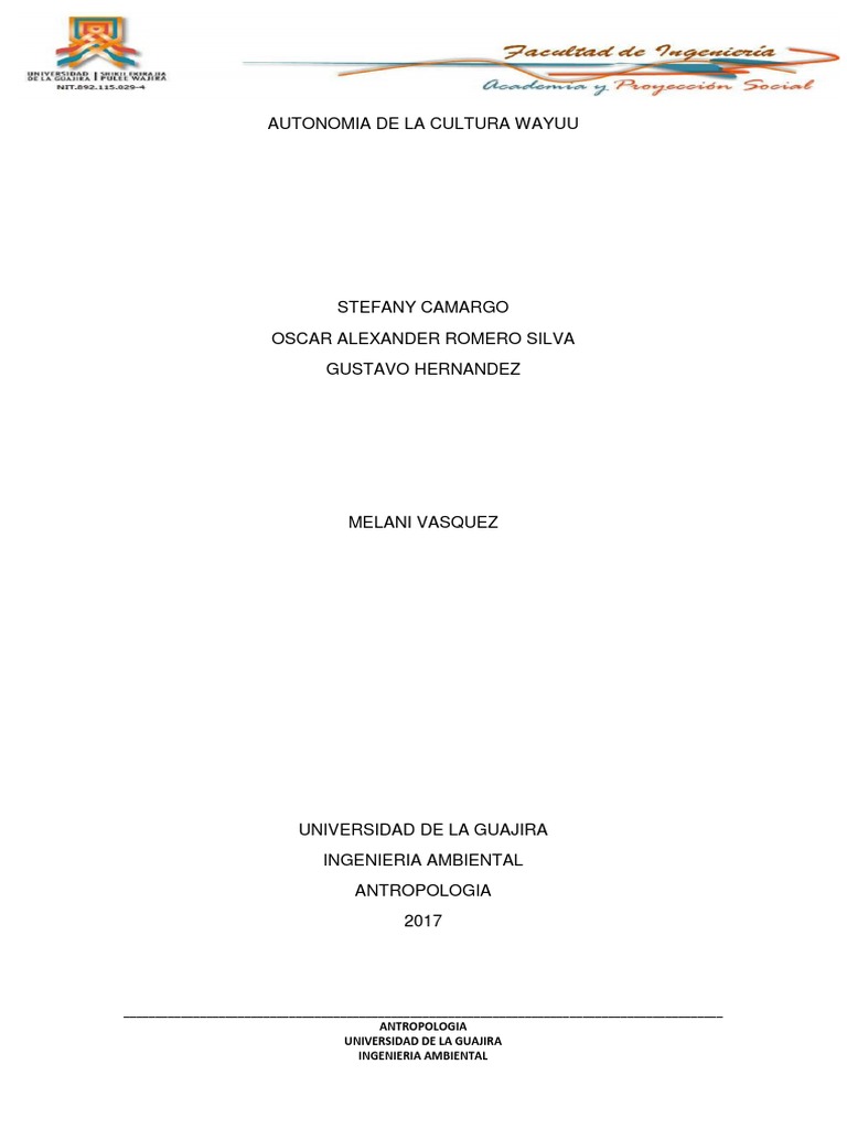 ANTROPOLOGIA Autonomia de La Etnia Wayuu | PDF | Derechos humanos ...
