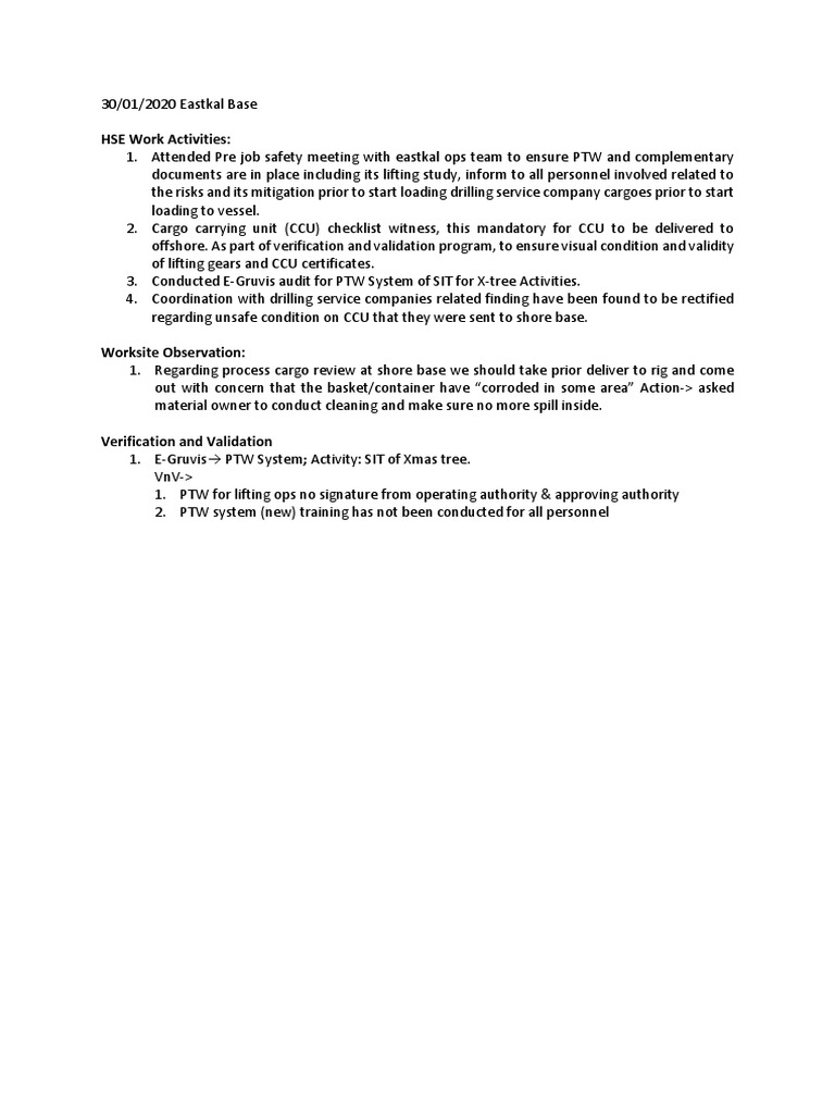 Daily Report | Download Free PDF | Verification And Validation | Business