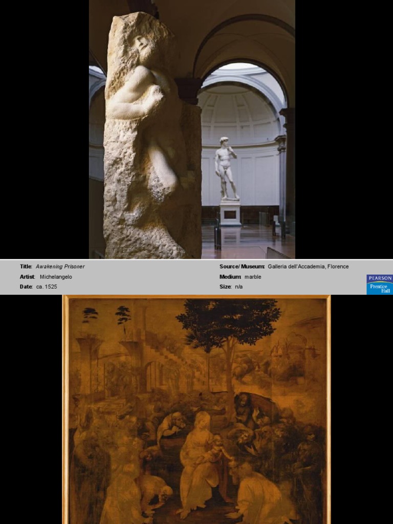 Title: Awakening Prisoner Artist: Michelangelo Date: Ca. 1525 Source ...
