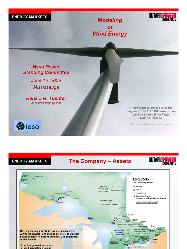 WPSC 20090616 Modeling | PDF | Wind Power | Power Station