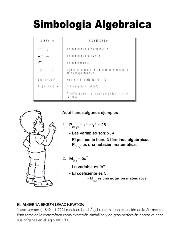 Simbologia Algebraica | PDF | Álgebra | Aritmética
