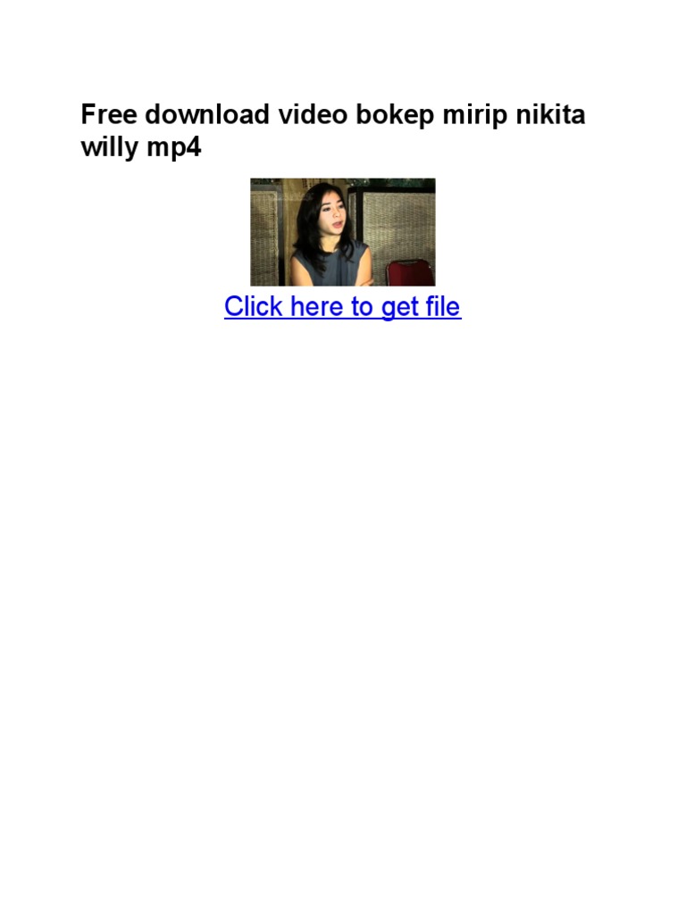 Free Download Video Bokep Mirip Nikita Willy mp4 PDF | PDF