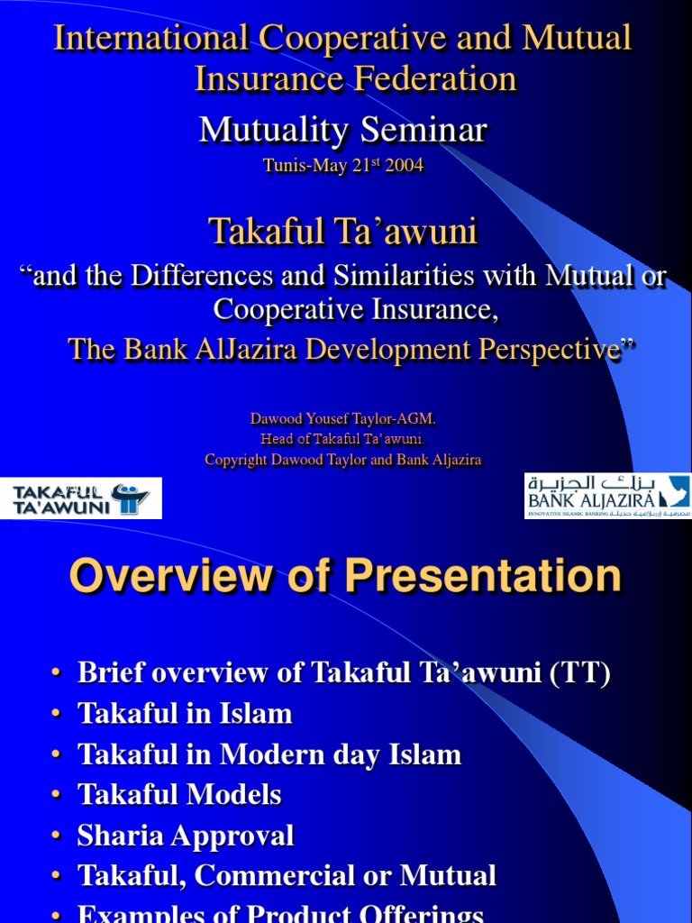 Takaful Models by Dawood Yousef | PDF | Islamic Banking And Finance ...