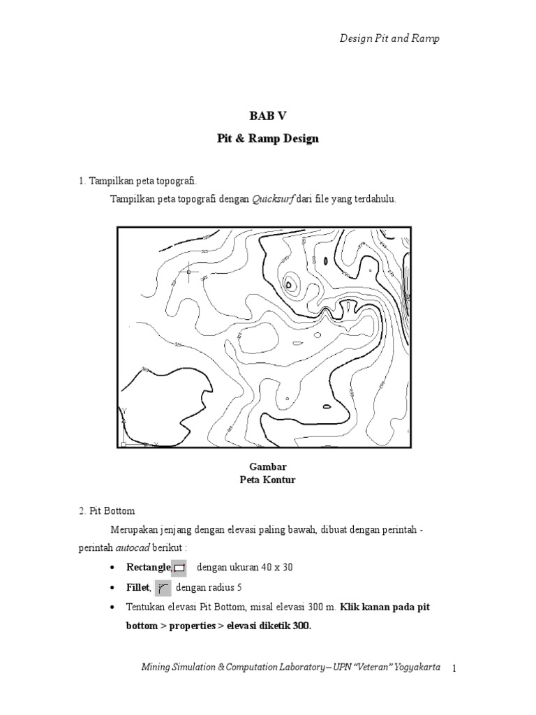 BAB V Design Pit and Ramp SIMKOM | PDF