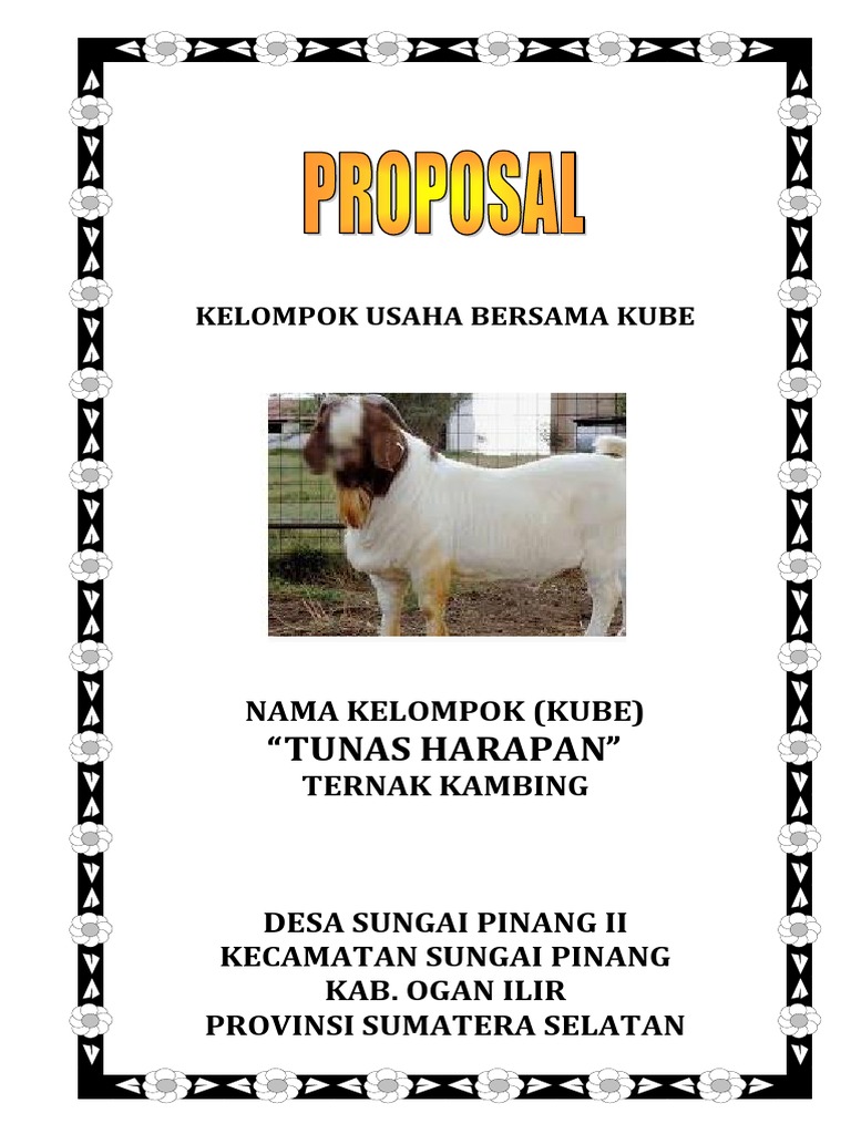 PROPOSAl Kube Kambing Sungai Pinang 2 | PDF
