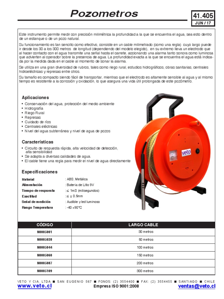 Pozometro Ficha Tecnica | PDF | Agua | Naturaleza