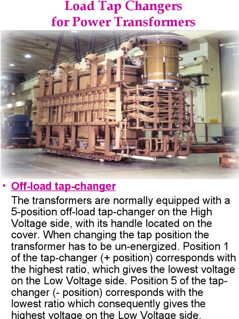 Load and Off-Load Tap Changers Explained | PDF | Transformer ...
