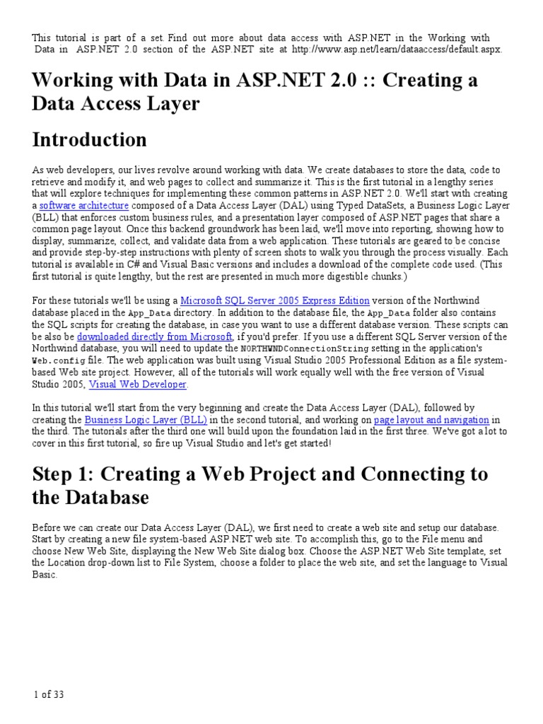 Data Access Layer Software Architecture Pdf Microsoft Sql Server Class Computer Programming
