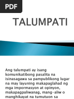Ano Ang Talumpati, Kahulugan, Uri at Mga Bahagi | PDF