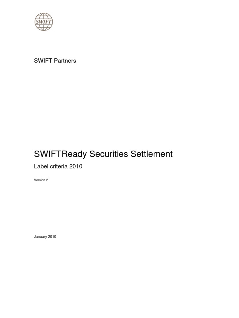 Swiftready Securities Settlement: Swift Partners | PDF | Web ...