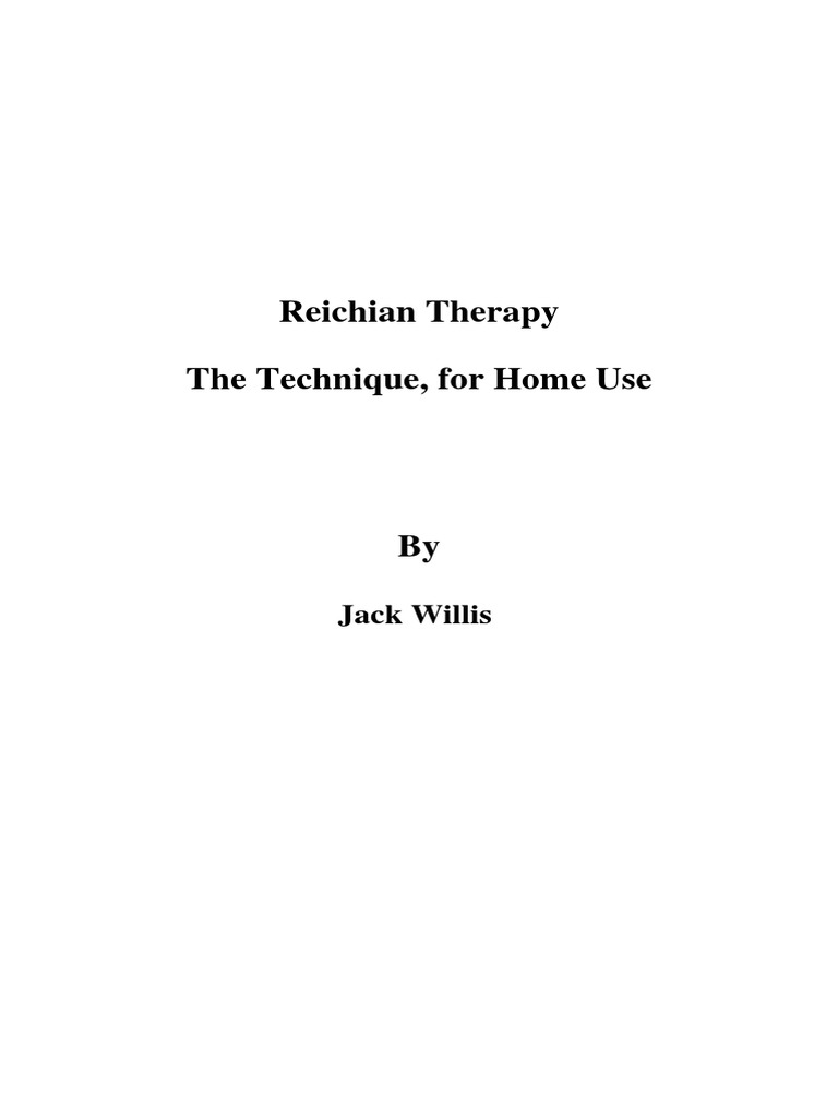 Reichian Therapy | PDF | Psychotherapy | Breathing