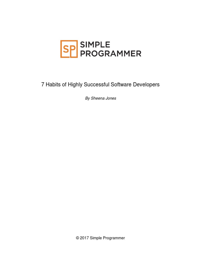 7 Habits of Highly Successful Software Developers PDF | PDF ...