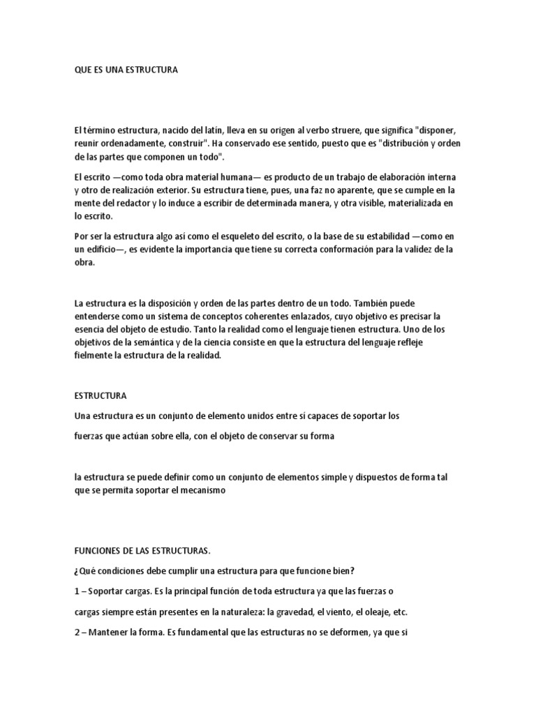 Que Es Una Estructura | PDF