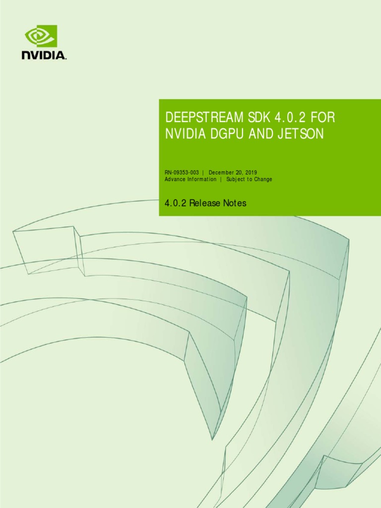 DeepStream 4.0.2 Release Notes | PDF | Implied Warranty | Metadata