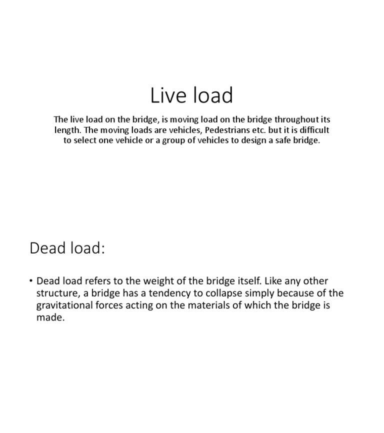 Dead Load and Live Load | PDF