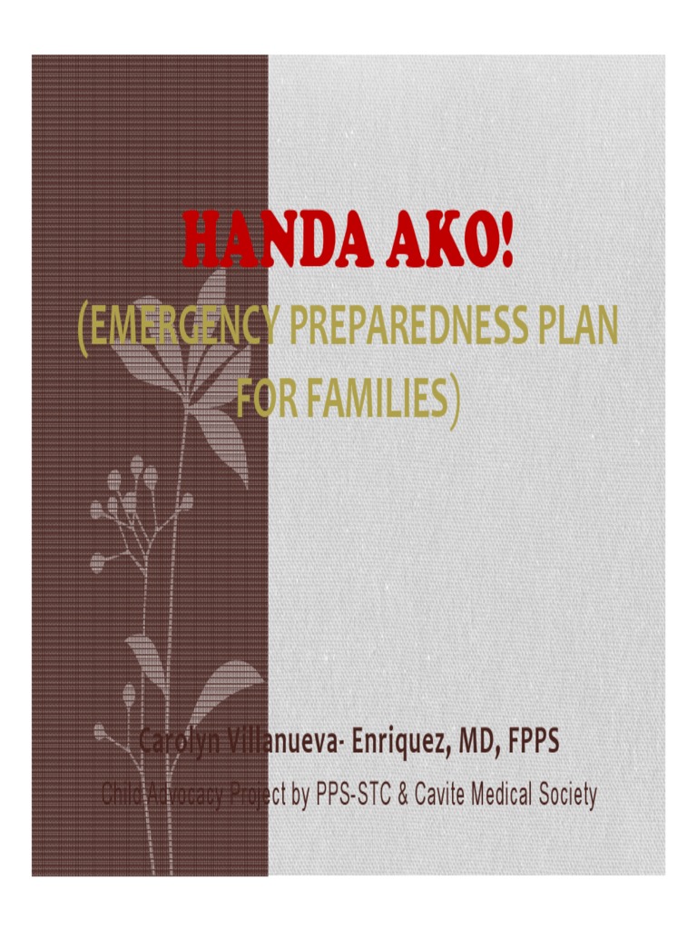 Emergency Preparedness Plan For Families PDF | PDF