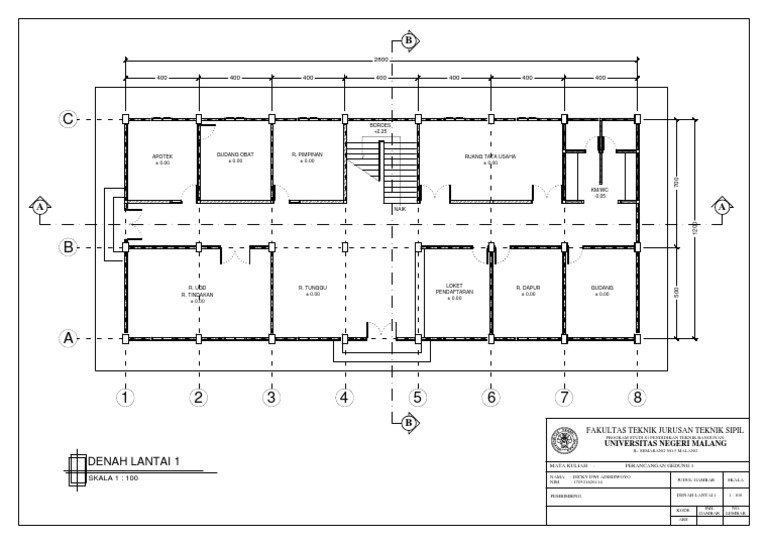 Rencana Tata Letak Ruang di Rumah Sakit Umum | PDF
