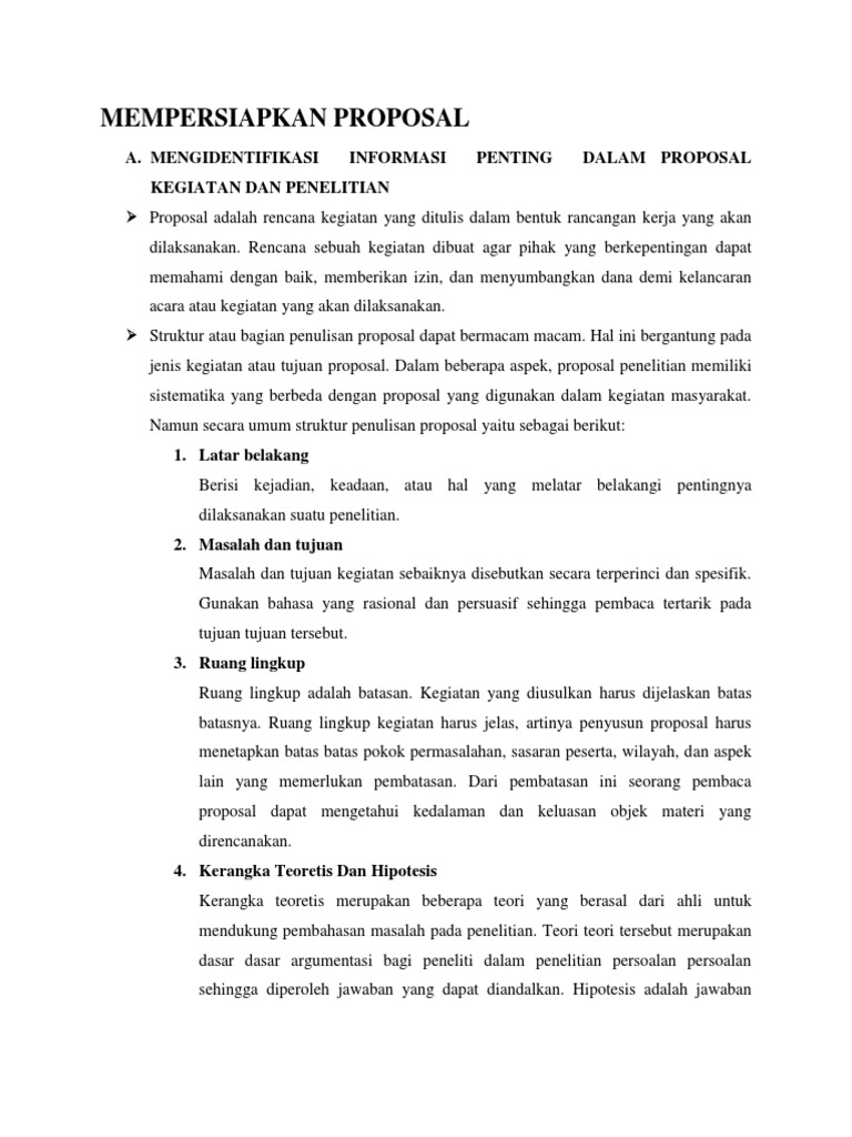 Struktur dan Kaidah Proposal | PDF