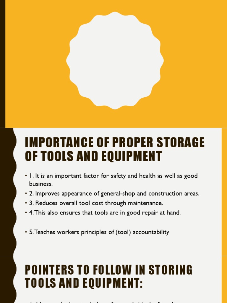 Proper Storage of Tools | PDF