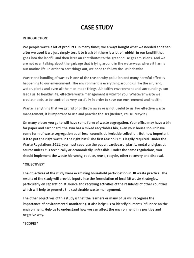 Promoting Effective Waste Management Through the 3Rs Approach: A Case ...