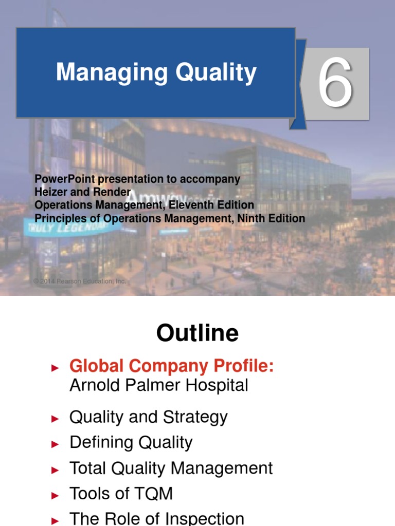 Chapter 6. Managing Quality | PDF | Six Sigma | Quality Management