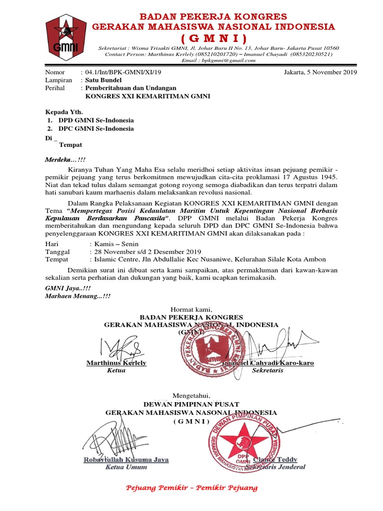 Surat Pemberitahuan Dan Undangan Pdf Pdf