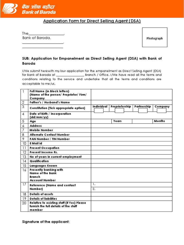 2 - DSA Application Form | PDF | Sole Proprietorship | Articles Of ...