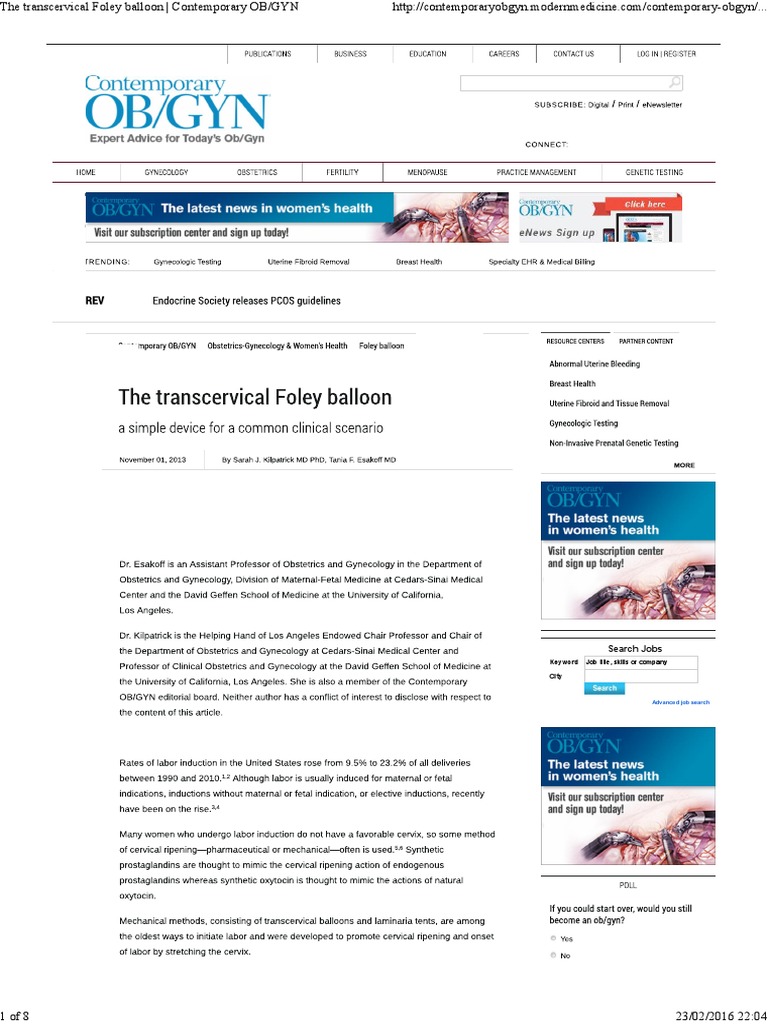 Balon Kateter For Inducution | PDF