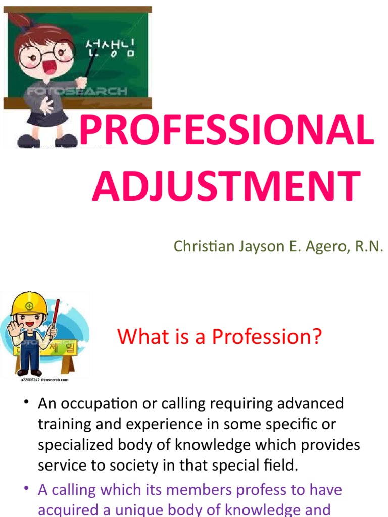 Professional Adjustment: Christian Jayson E. Agero, R.N | PDF | Nursing ...