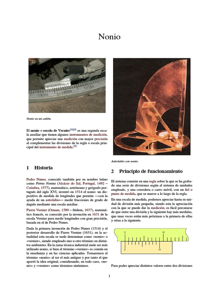Comprendiendo el funcionamiento del nonio | PDF | Enseñanza de ...