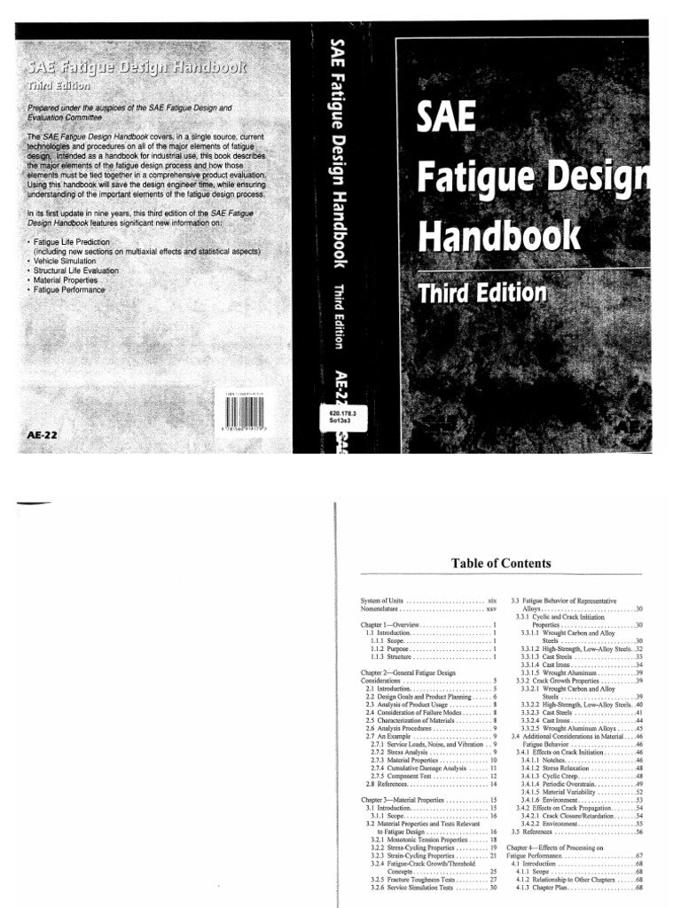 Society of Automotive Engineers Fatigue - SAE Fatigue Design Handbook ...