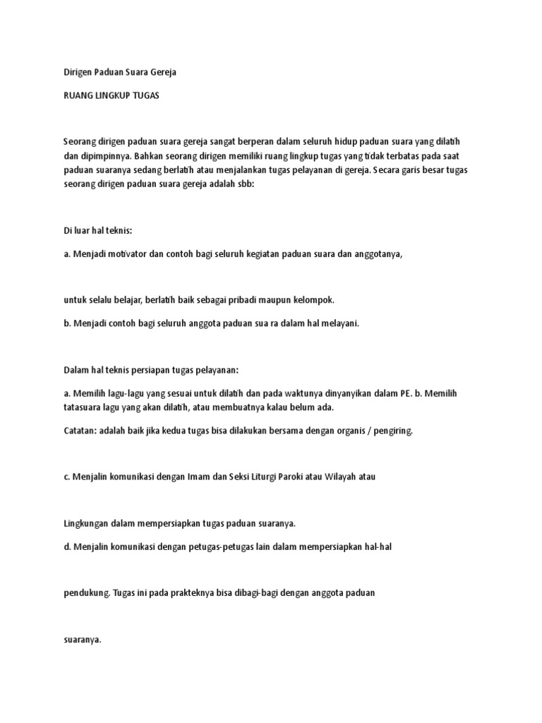 Dirigen Paduan | PDF