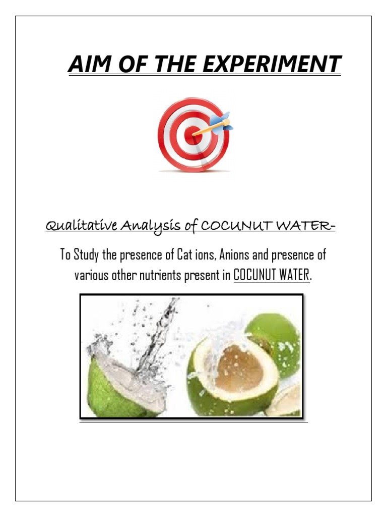 Qualatitive Analysis of Coconut Water-Chemistry Investigatory Project1 ...