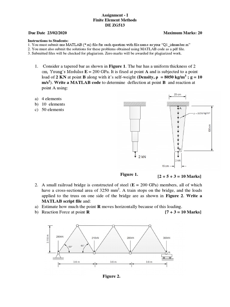 FEA Assignment For Matlab | PDF