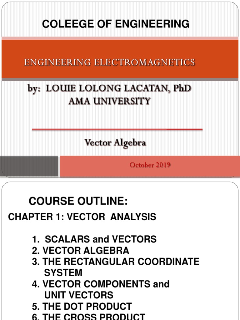 Engineering Electromagnetics Guide | PDF | Euclidean Vector | Electric Field