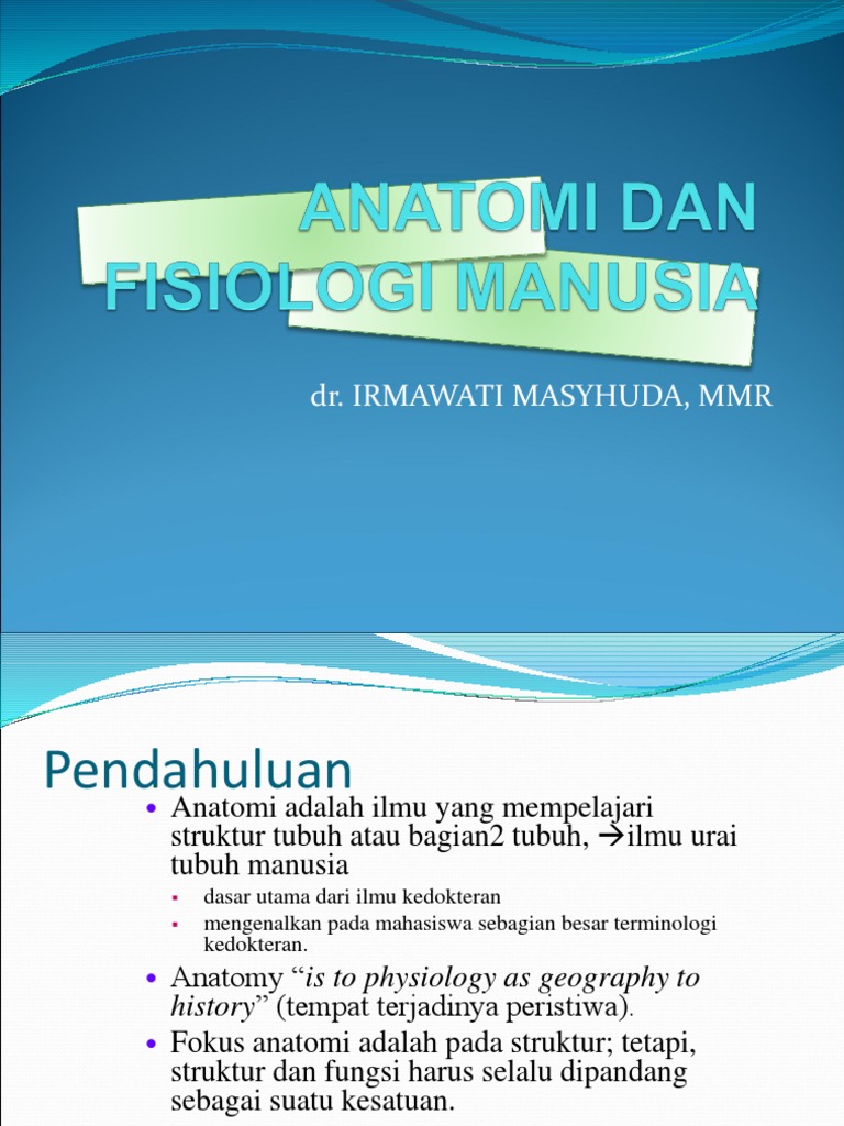 Pengantar Dasar Anatomi Dan Fisiologi | PDF