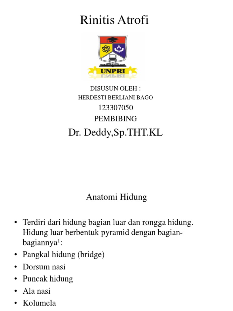 Rinitis Atrofi: Definisi dan Penanganan | PDF
