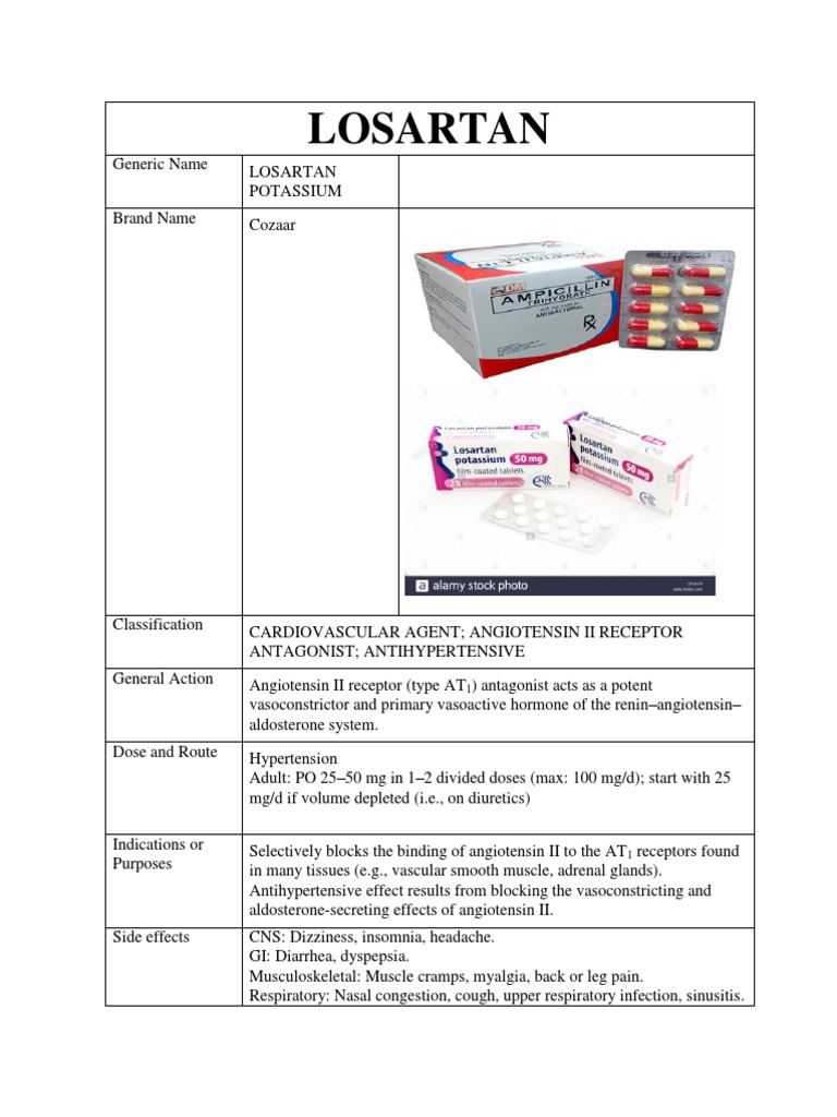 Losartan Drug Study | PDF