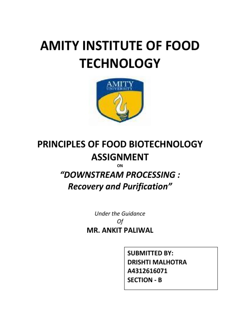 Downstream Processing | PDF