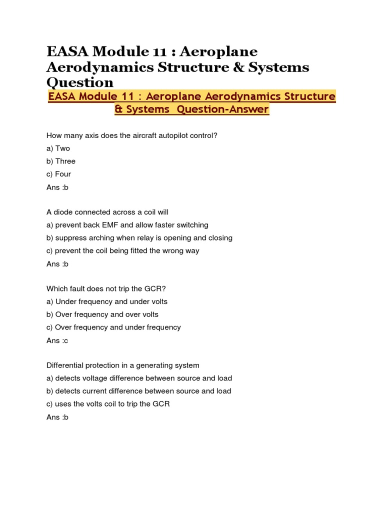 EASA Module 11 | PDF