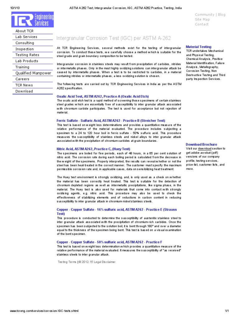 Idoc - Pub - Astm A 262 Test Intergranular Corrosion Igc Astm A262 ...
