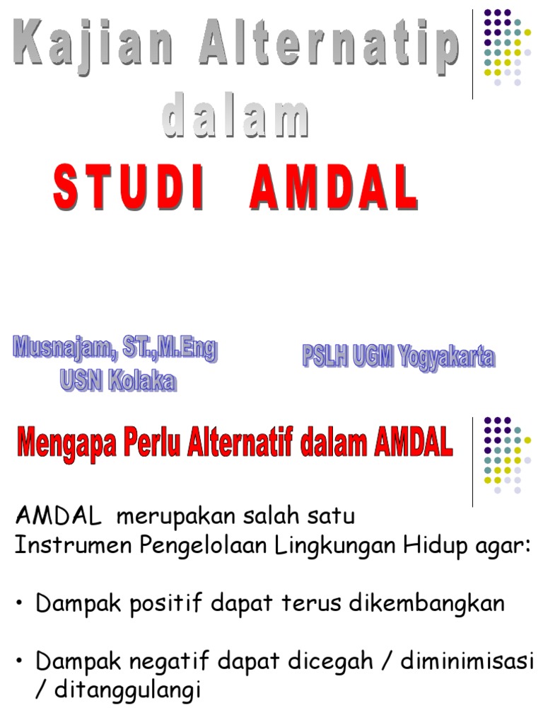Kajian Alternatif Dalam AMDAL | PDF