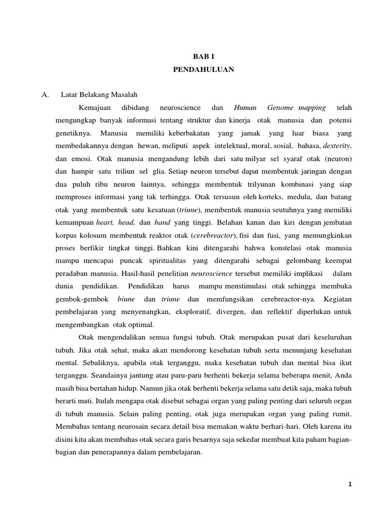 Makalah Neurosains PDF | PDF