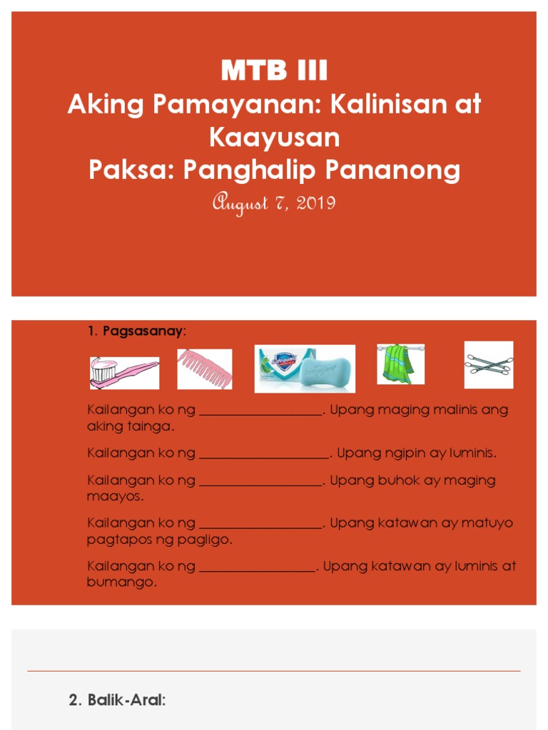 MTB PPT Panghalip Pananong Aug 7 | PDF