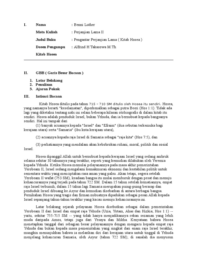 Kitab Hosea | PDF